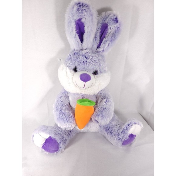 Toys | 2 Purple Easter Bunny Rabbit With Bright Orange Carrot Sparkle Eyes | Poshmark